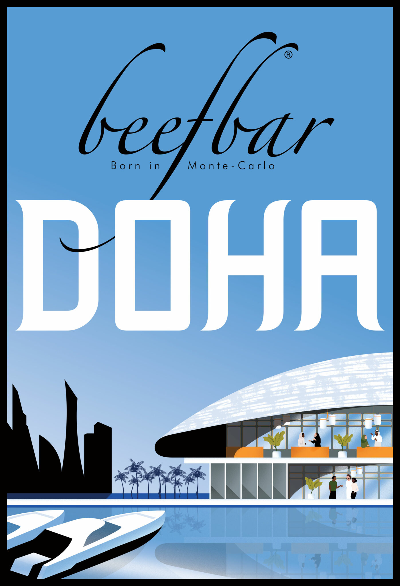 Beefbar Doha inside the Lusail Yacht Club - Qatar